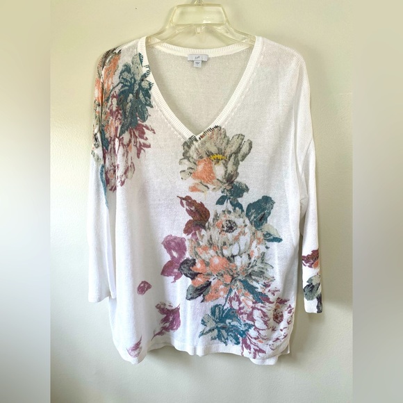 J. Jill | Tops | J Jill Spring Floral Print Slouchy Top | Poshmark